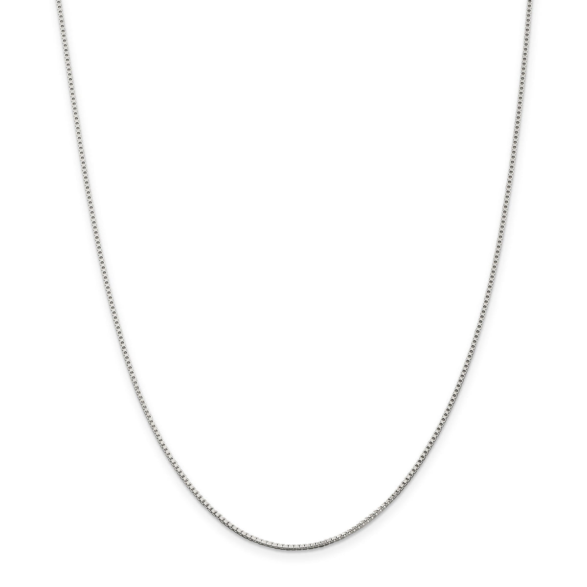 Sterling Silver 1.25mm Wide Box Chain Lobster Closure 16" 18" 20" 24"