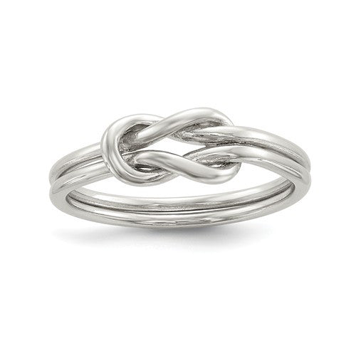 Sterling Silver Infinity Double Love Knot Ring