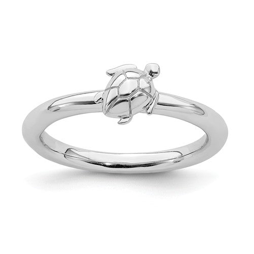 Sterling Silver Stackable Expressions Turtle Ring